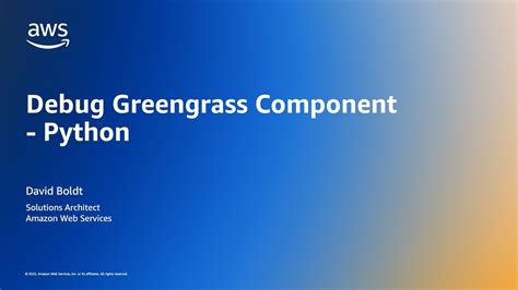 Debug Aws Iot Greengrass V2 Component Python Youtube