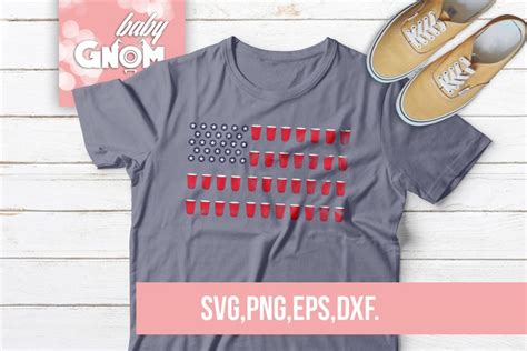 July 4th Fourth Of July American Flag Beer Pong Svg Beer