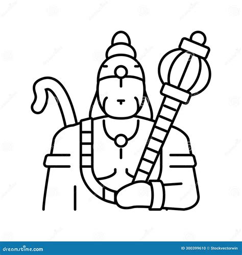 Hanuman Icon Vector Trendy Flat Hanuman Icon From India Collection