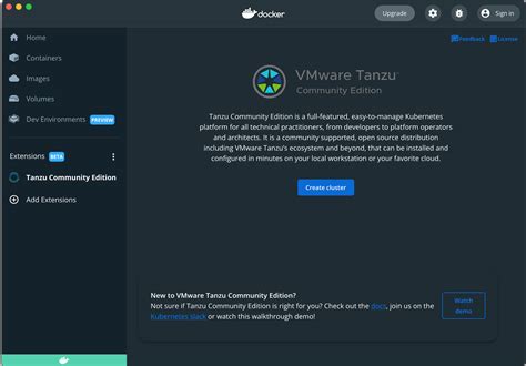 Add Tanzu Cli Install Info To Docker Desktop Ui · Issue 4475 · Vmware