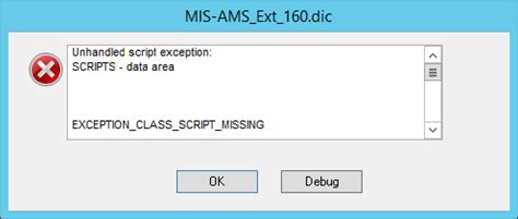 Dexterity Development Unhandled Script Exception On Data Area Azurecurve