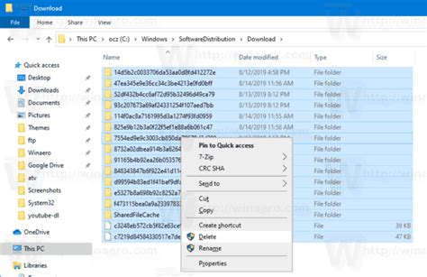 Delete Downloaded Windows Update Files In Windows 10