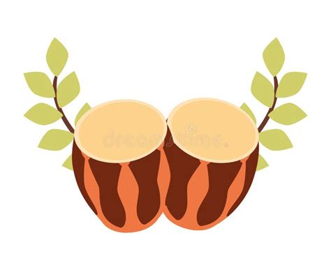 Drum Percussion Musical Badge Ribbon Emblem Stock Illustration