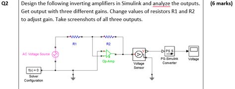 Solved Q2 ﻿design The Following Inverting Amplifiers In