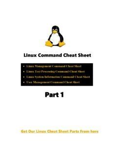Linux Command Cheat Sheet Part PDF Connect Techs
