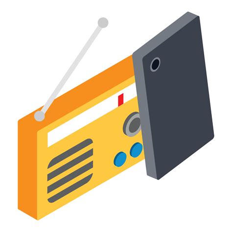 Online Radio Icon Isometric Style 15886081 Vector Art At Vecteezy