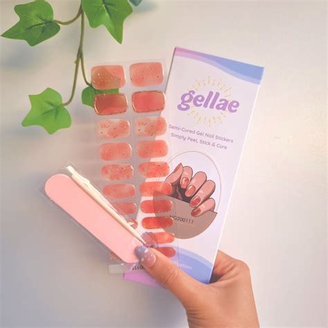 Blush Gold Roses Diy Semicured Gel Nail Sticker Kit Gellae Gellae