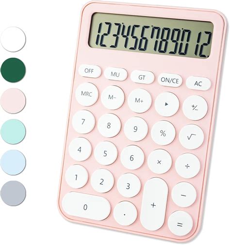 Easygou Standard Calculator 12 Digit Desktop Large Display And Buttons