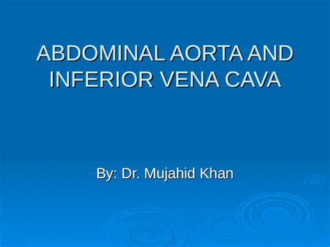 Ppt Abdominal Aorta And Inferior Vena Cava Dokumentips