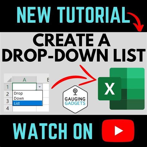 How To Create A Drop Down List In Excel Artofit