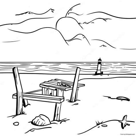 Outer Banks Beach Scene Coloring Page 3780 3015