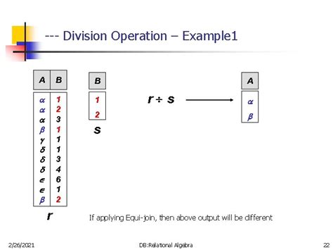 Relational Algebra 2262021 Db Relational Algebra 1 Objectives