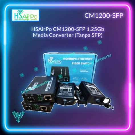 Jual HSAirPo CM1200 1 25Gb Gigabit Port Converter FO CM1200 Tanpa SFP Kota Surabaya