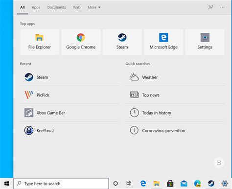 how to disable the display of recent searches in windows 10 s search