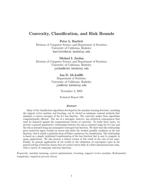 convexity classification and risk bounds download free pdf