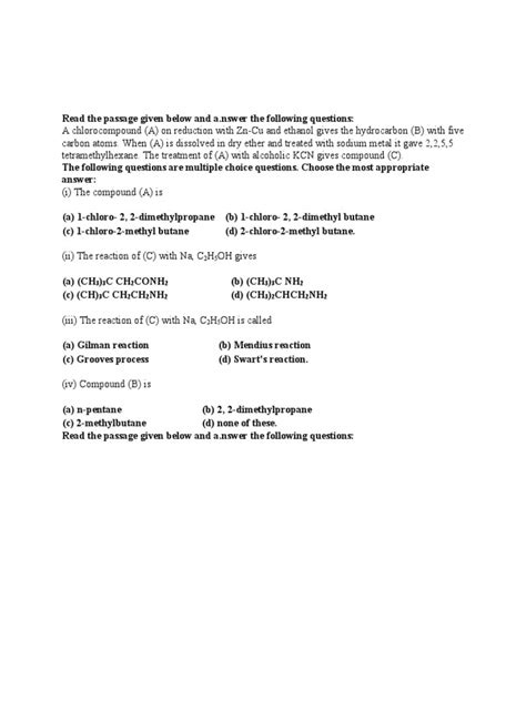 Read The Passage Given Below And A Pdf