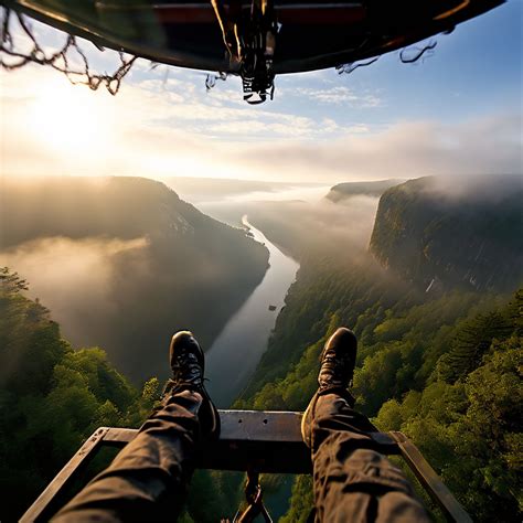 First Person Pov From The Edge Of A Bungee Jumping Platform By ٴ