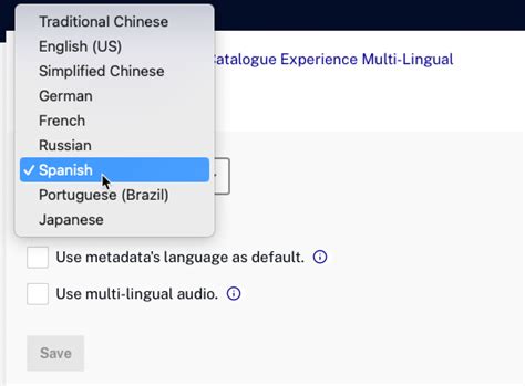 using multi lingual metadata