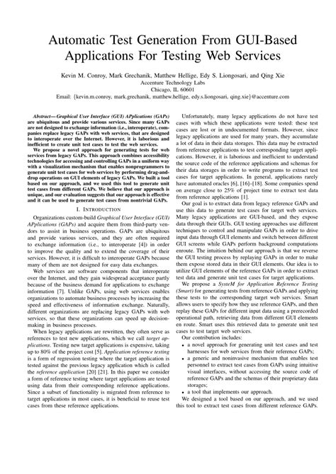 Pdf Automatic Test Generation From Gui Applications For Testing Web Services