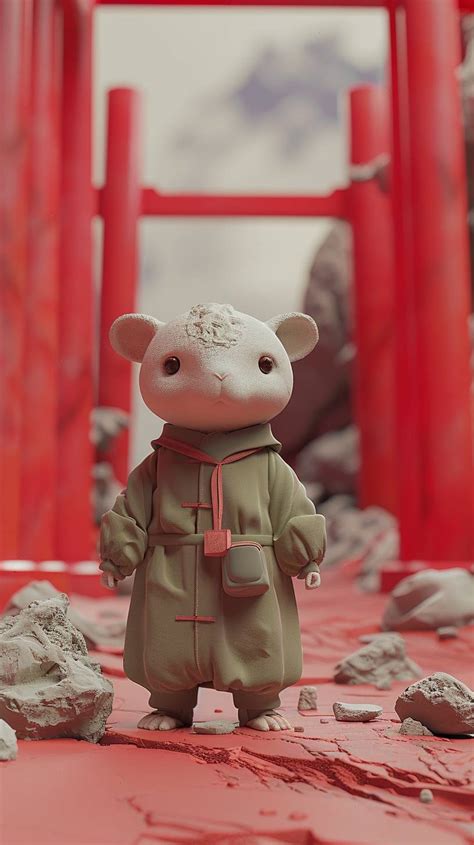 귀여운 흰양이 한복을 입고 중국 문화 예술을 융합합니다