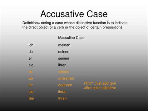 PPT Singular Nominative Accusative Possessive Adjectives PowerPoint Presentation ID 4088321