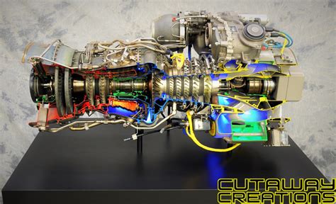 Black Hawk Ge T700 Engine Cutaway Creations