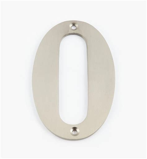 Standard Cast Brass House Numbers Polished Brass Satin Nickel Brass