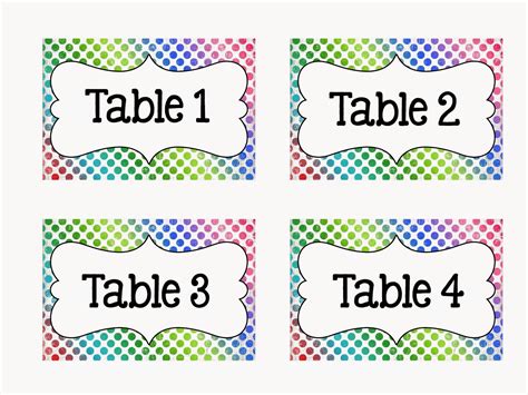 Classroom Table Number Template At Javier Nunez Blog
