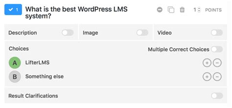 Text Multiple Choice Single Correct Answer Quiz Question Type Lifterlms