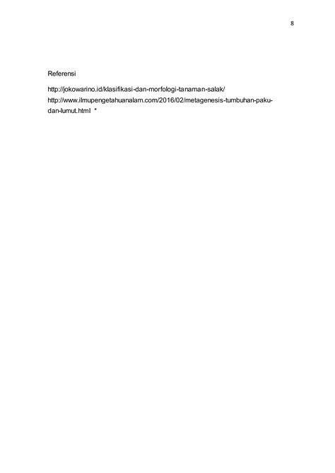 Metagenesis Tumbuhan Paku Dan Lumut Dan Salak Pdf