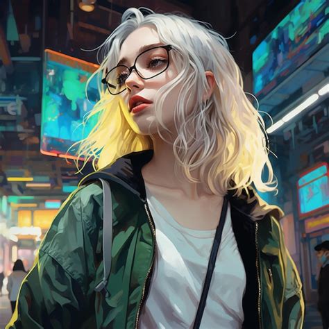 premium photo cyberpunk girl