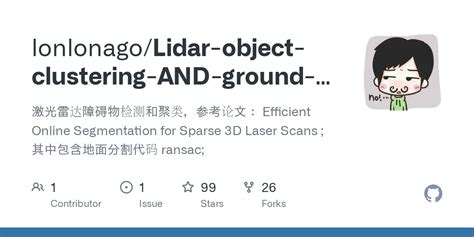 Github Lonlonago Lidar Object Clustering And Ground Remove Efficient