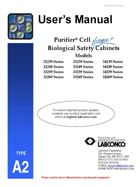 Labconco 4028910 Rev A Cell Logic A2 Users Manual Pdf Pdf Pipe