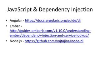 IoC And Dependency Injection PPT
