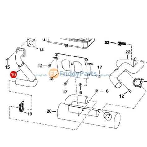Exhaust Tube 6684573 For Bobcat Toolcat 5600