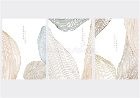 Abstract Art Background With Watercolor Texture Vector Contemporary Abstract With Japanese Wave