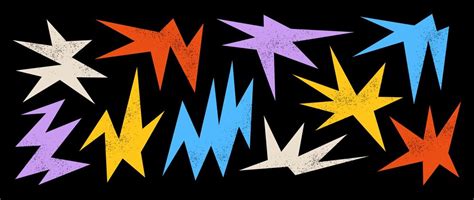 Premium Vector Textured Colorful Sharp Irregular Shapes On Dark Background Abstract Bright