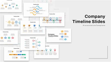 Company Evolution Timeline PowerPoint Template SlideKit