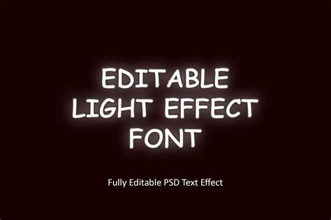 Editable Light Effect Font Graphic By Graphic Nehar Creative Fabrica