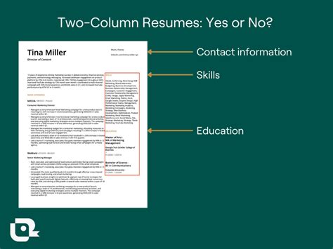 Should You Use A Two Column Resume Here S How To Decide