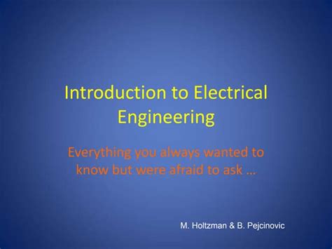 Introduction To Electrical Engineeringv1ppt