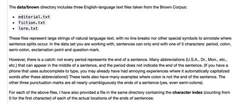 Solved Note Do Not Filter Out Punctuation Since Those