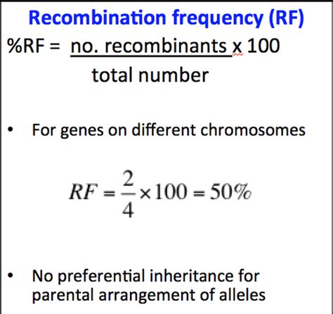 Recombination Frequency Calculation