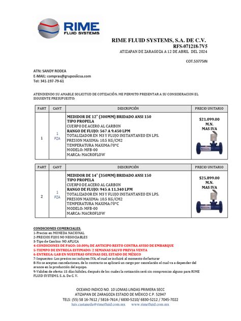 Medidor Macroflow 12 Y14 Pdf
