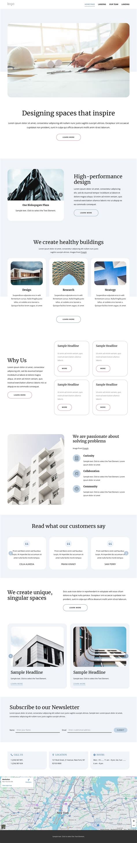 innovative architectural designs css template by nicepage