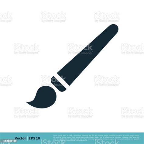 페인트 브러시 아이콘 벡터 로고 템플릿 일러스트 디자인 벡터 Eps 10 가사 집안일에 대한 스톡 벡터 아트 및 기타 이미지 가사 집안일 개념 개념 기호 Istock