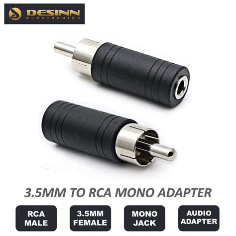 RCA Male To 3 5mm Female Adapter Mono Jack Plug Audio Connector Converter For Receiver Speaker