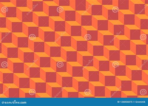 Abstract Symmetrical Pattern Simulating Three Dimensional Cubes Stock