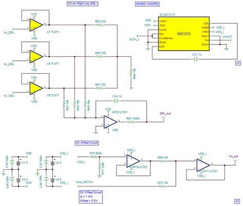 Driven Right Leg Isolation Amplifier And Offset Circuits Download