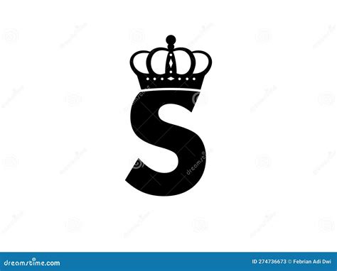 Simple Initial Letter S With Crown Logo Letter And Crown Vector